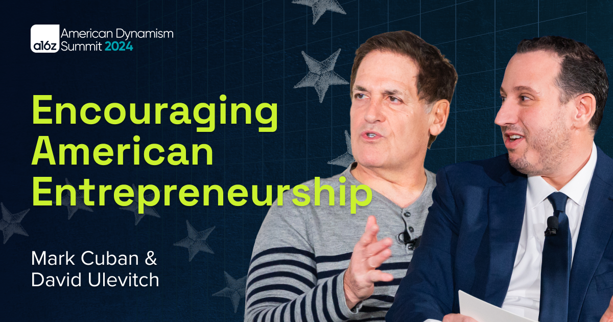 Sharks Never Stop Swimming: A Conversation with Mark Cuban | Andreessen ...